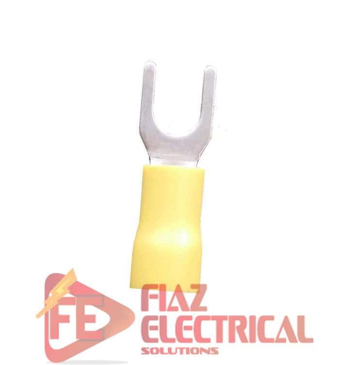 U-type Yellow Insulated Thimble/ Cable Lug 4mm - Fiaz Electrical Solutions