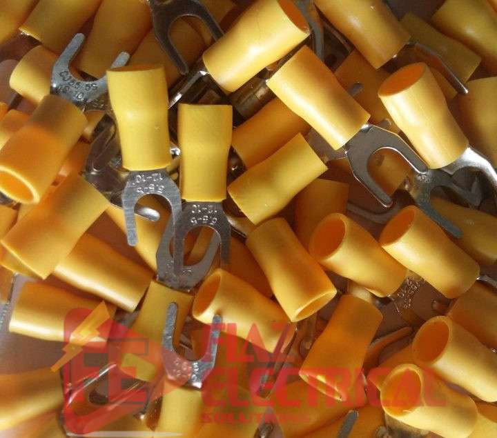 U-type Yellow Insulated Thimble/ Cable Lug 4mm - Fiaz Electrical Solutions