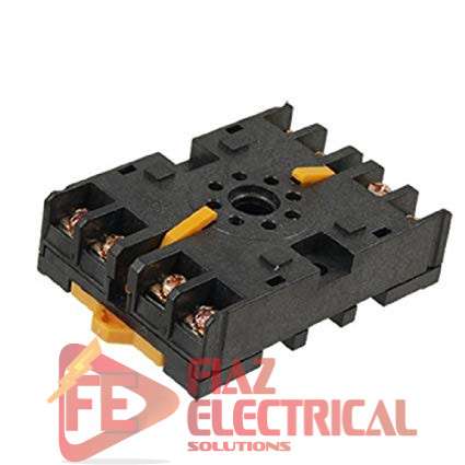 8 Pin round relay Base with Lock pakistan - Fiaz Electrical Solutions