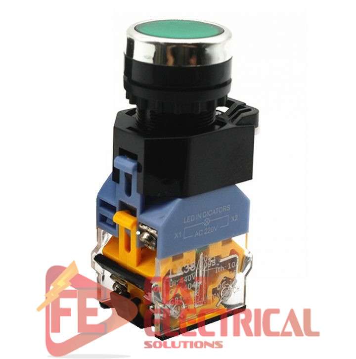 LED Light Push Button Switch LA38 203 22mm Green Tiktik in Pakistan ...