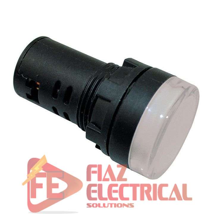 Panel LED Indicator Light 22mm (white) - Fiaz Electrical Solutions