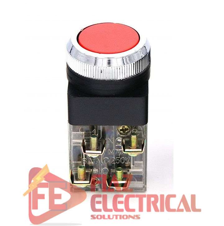 Push Button Switch (PB-30) 30mm Red Self Reset - Fiaz Electrical Solutions