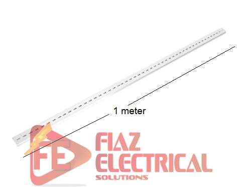 Slotted DIN Rail Aluminium channel patti (1 Meter) - Fiaz Electrical ...