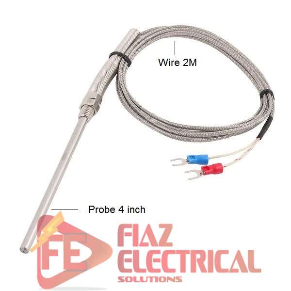 Temperature Sensor Probe 4 inch Two wire (Thermocouple) K-type In ...