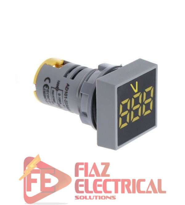 Voltage Indicator LED Light volt Meter 22mm (yellow) - Fiaz Electrical ...
