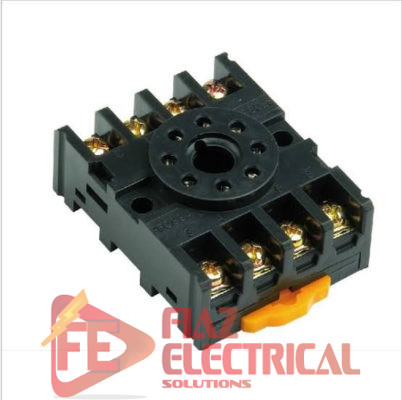 8 Pin Round Base/Socket (PF083A) - Fiaz Electrical Solutions