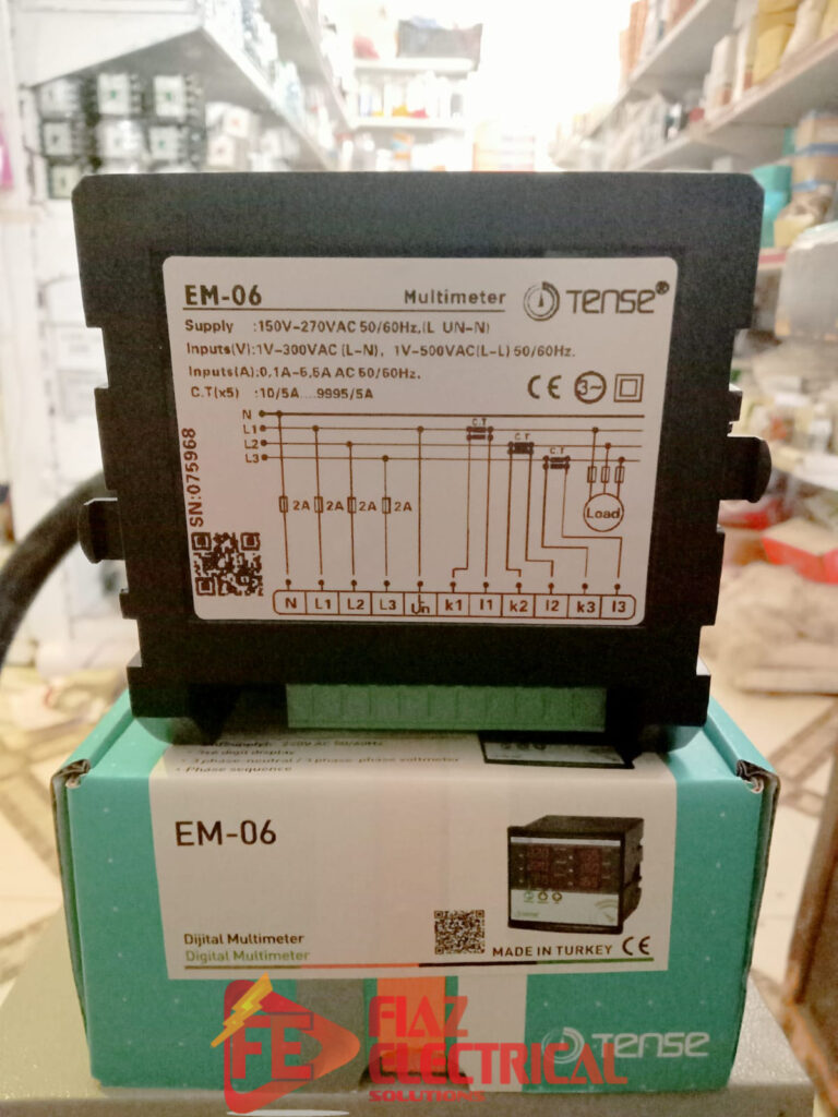 Tense Meter 6 in 1 3 Line Voltage and 3 Line Ampere in Pakistan - Fiaz ...